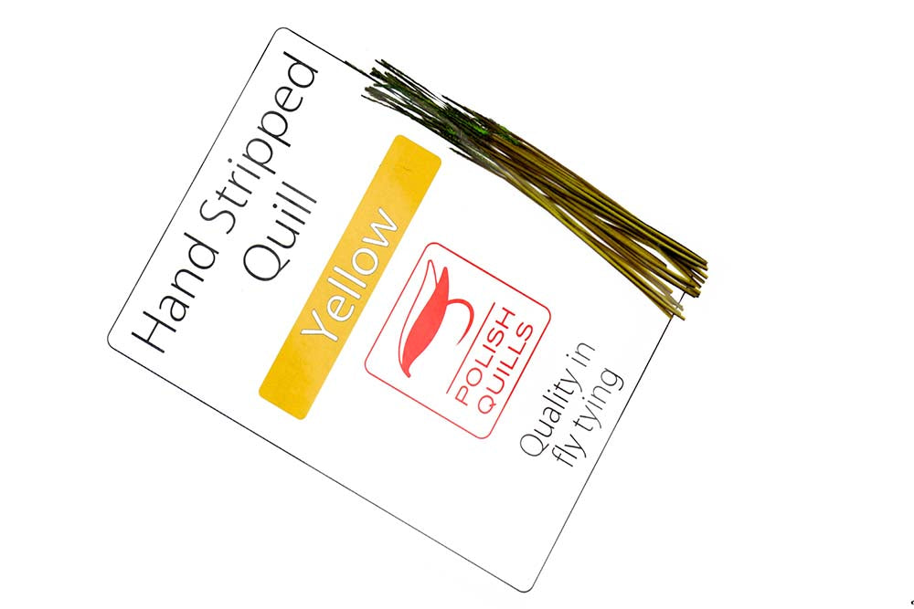 Hand Stripped Quill - Yellow