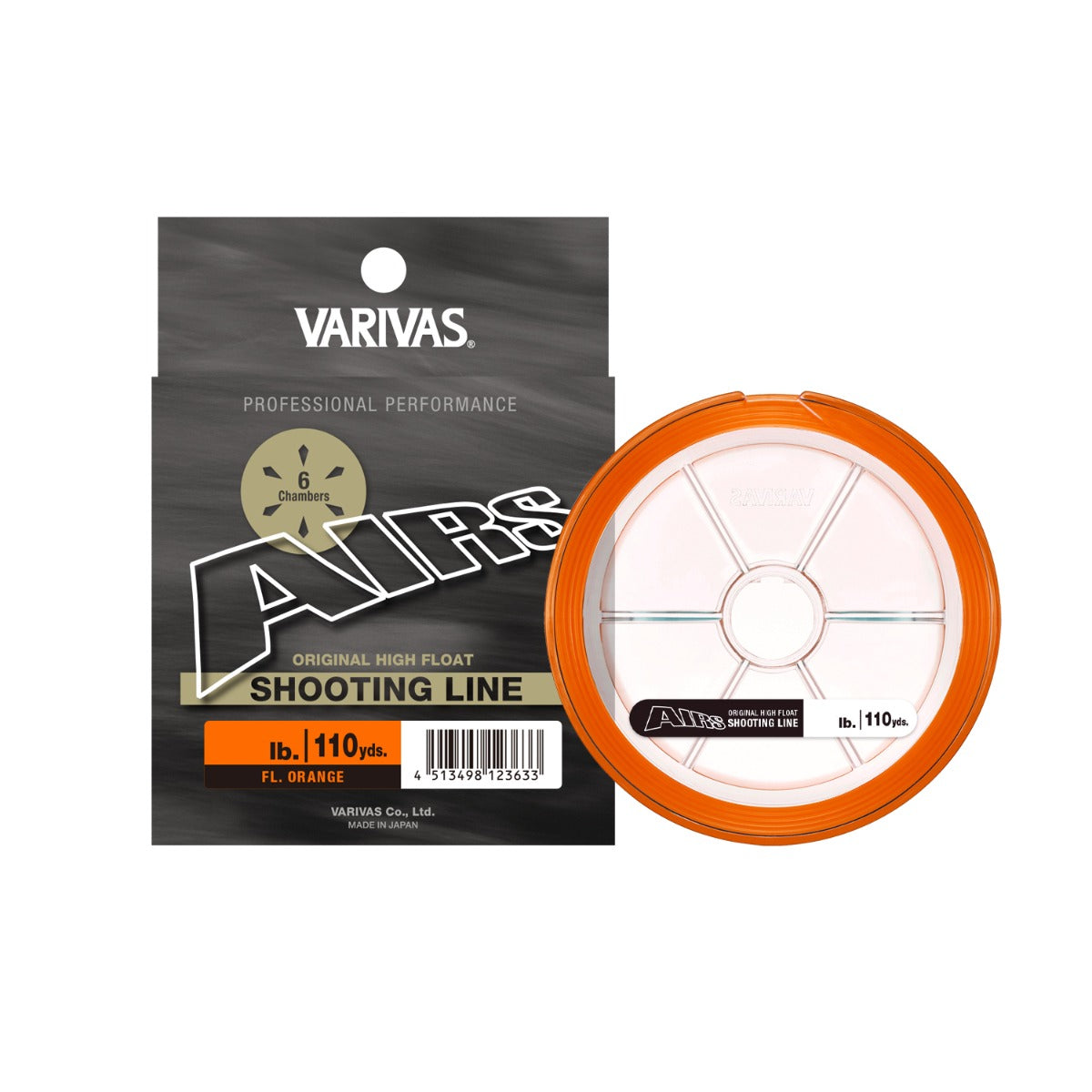 Varivas Airs Mono Shooting Line - 47 lbs, Orange